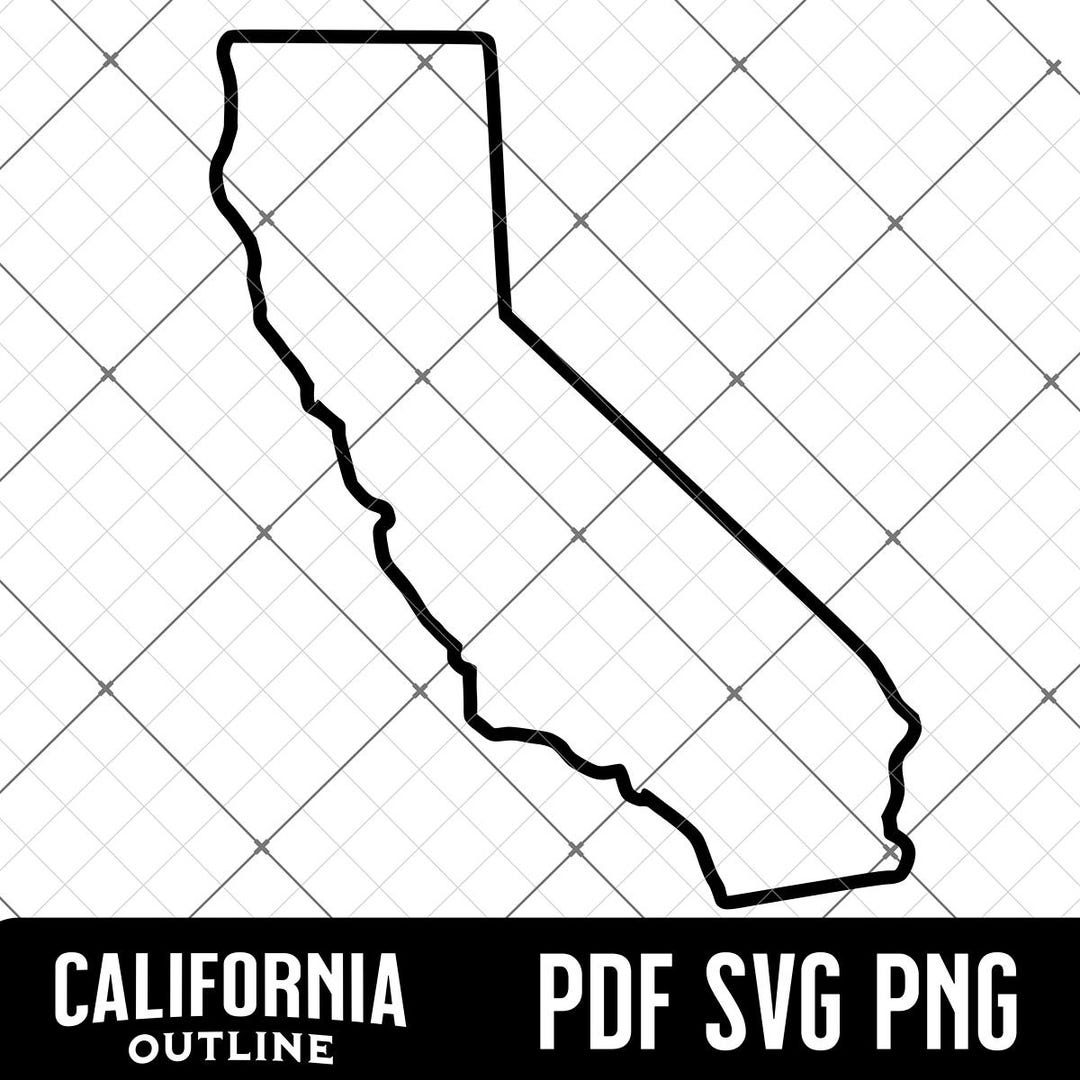 California Outline SVG for Cricut, Cut File, California SVG, Commercial ...