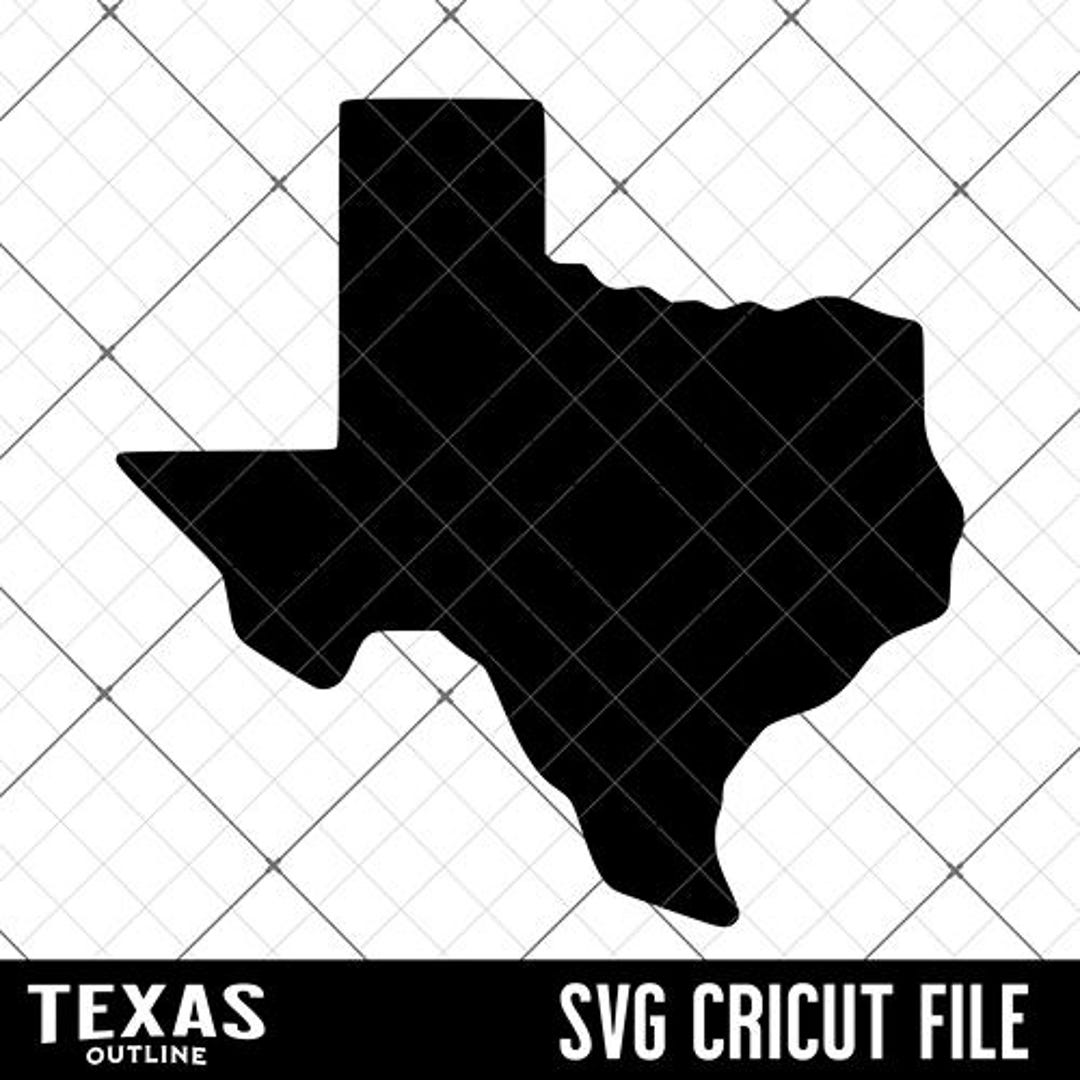 Texas State SVG: Solid Silhouette Cut File (digital Download) - Etsy