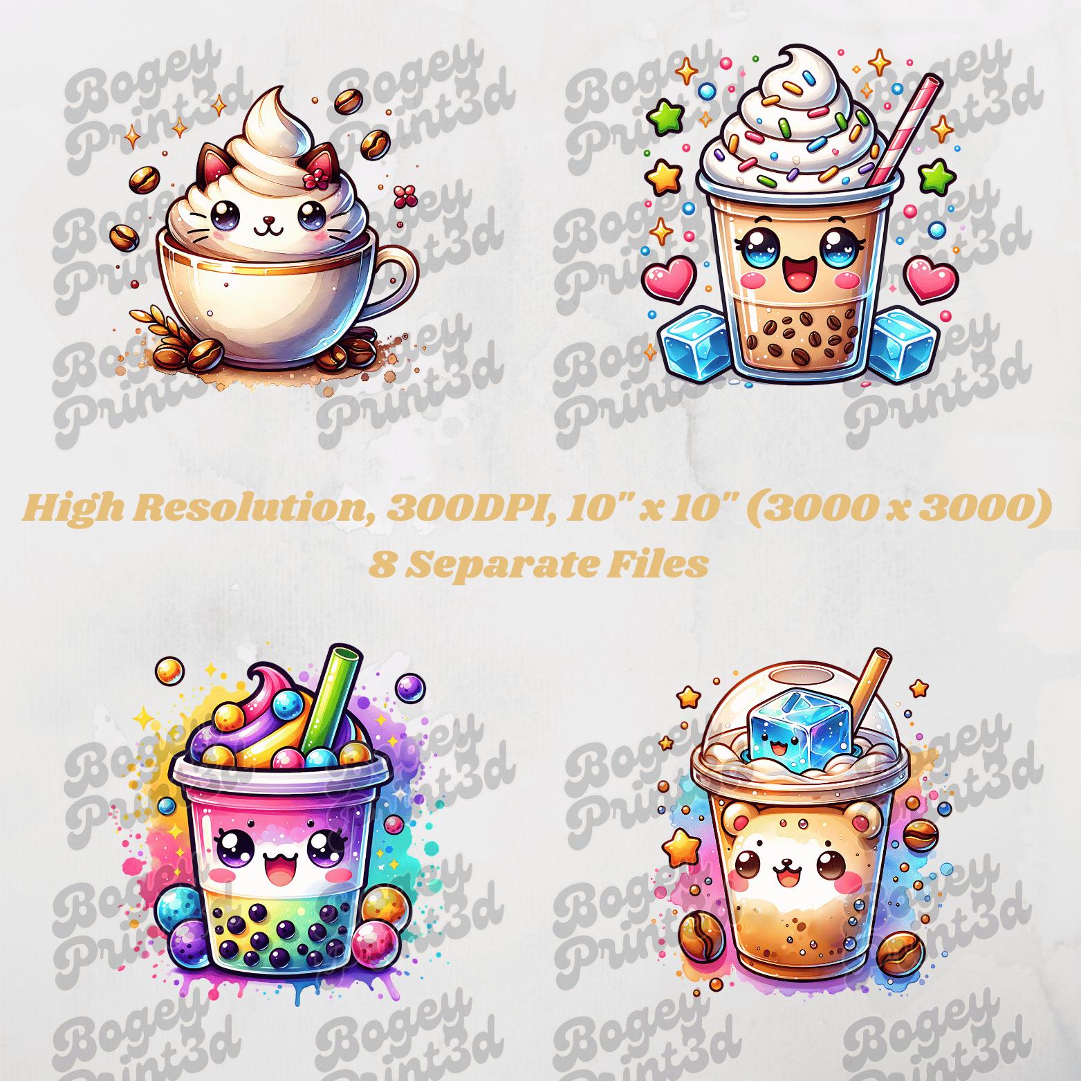 Cute Watercolor Coffee Theme Clipart - Coffee Love, Cute Adorable ...