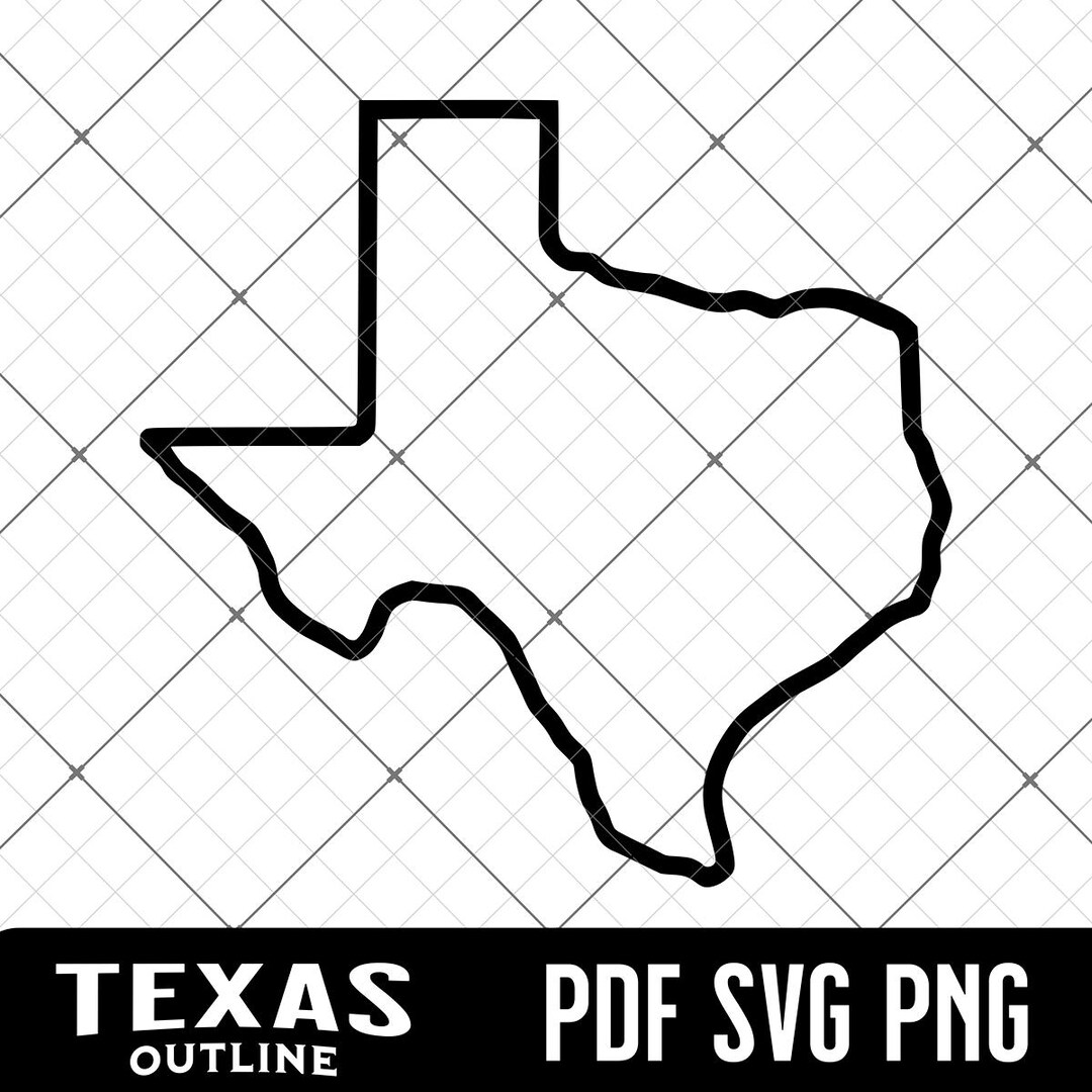 Texas Outline SVG: Cricut Cut File (PNG, PDF) - Etsy UK