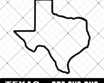 Texas Outline SVG: Vector Cut File for Cricut, Silhouette - Etsy