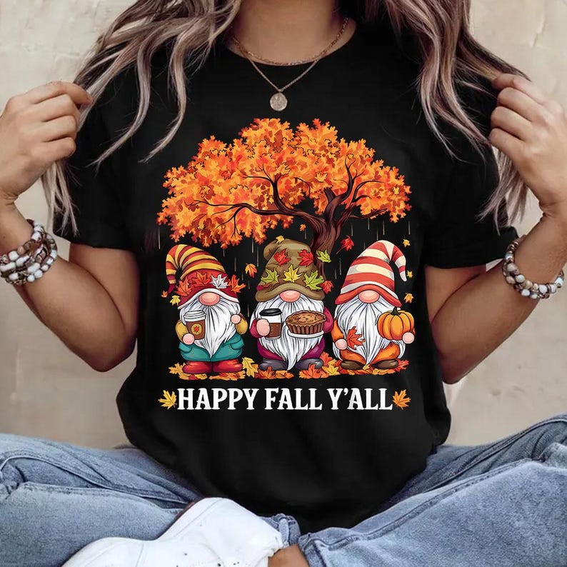 20 Happy Fall Y'all Gnomes Png Bundle, Pumpkin Spice Gnomes Png, Autumn ...