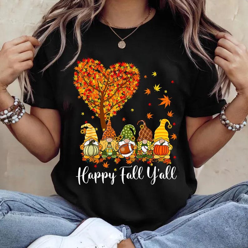 20 Happy Fall Y'all Gnomes Png Bundle, Pumpkin Spice Gnomes Png, Autumn ...
