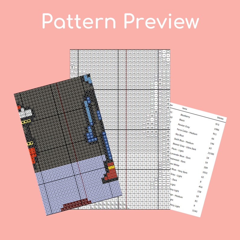 Undertale Cross Stitch Pattern, Video Game, Simple PDF Instant Download ...