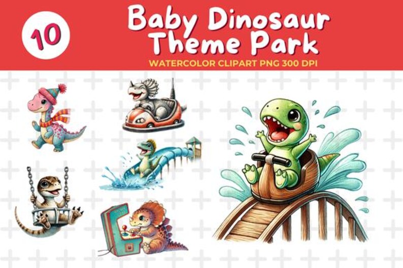 Baby Dinosaur Theme Park PNG Collection for Kids | Dino Park Clipart ...