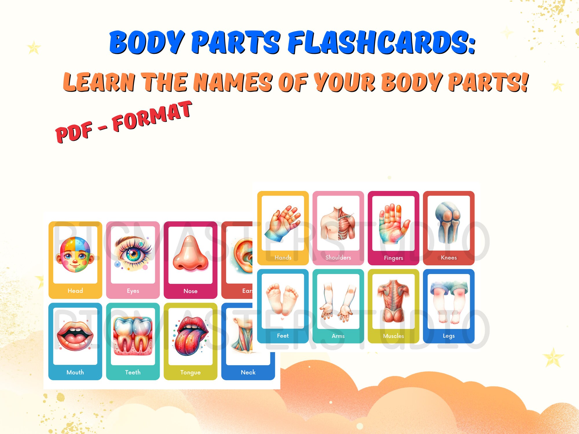 Body Parts Flashcards for Kids: A Fun & Educational Way to Learn ...