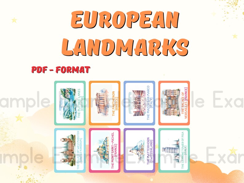 Explore Europe: Landmarks Flashcards for Kids - A Journey Through ...