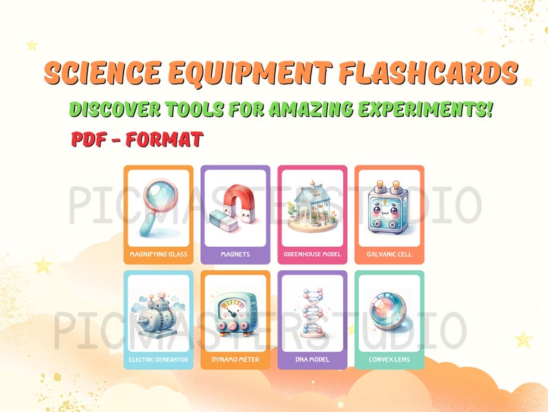 Science Equipment Flashcards for Kids: Discover the Tools of Science ...