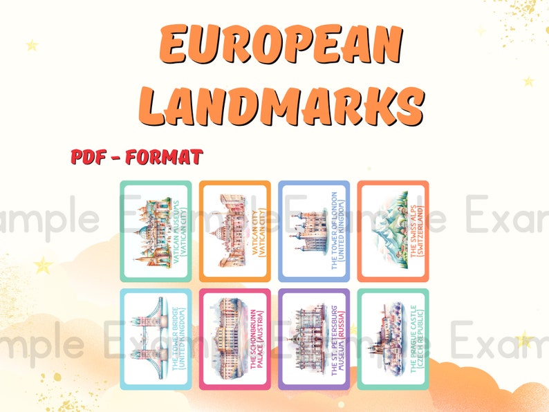 Explore Europe: Landmarks Flashcards for Kids - A Journey Through ...
