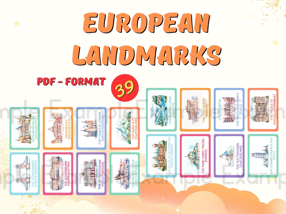 Explore Europe: Landmarks Flashcards for Kids - A Journey Through ...