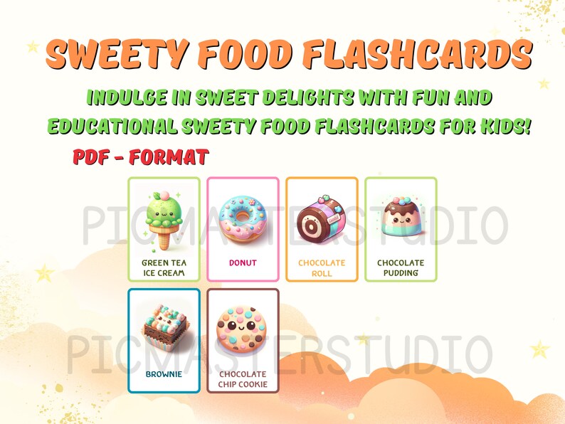 Sweet Delights for Little Minds: Educational Sweety Food Flashcards for ...