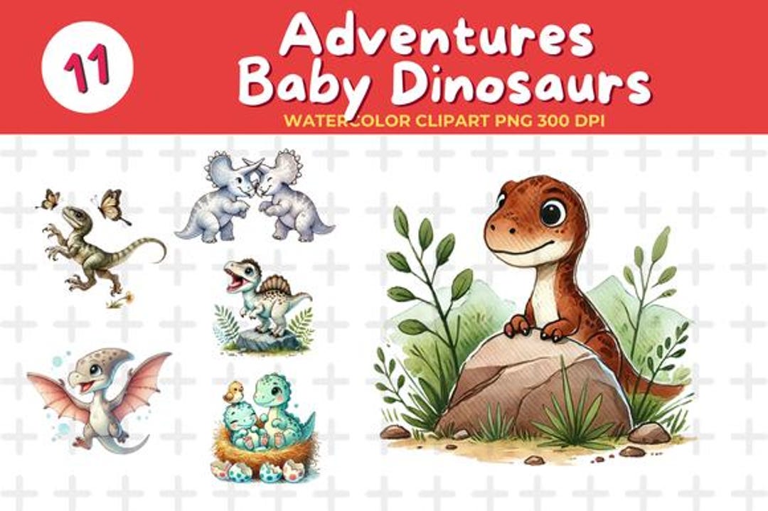Adventurous Baby Dinosaurs PNG Collection | Baby Dino Png Kids | Cute ...
