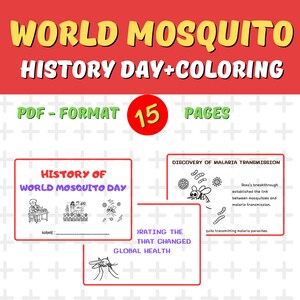 World Mosquito History Day+coloring Pages for Kids | Mosquito History ...