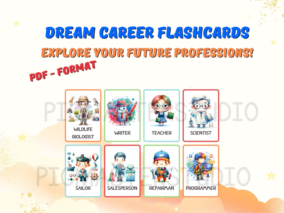 Occupation Flashcards for Kids: Discover Exciting Jobs Fun & - Etsy