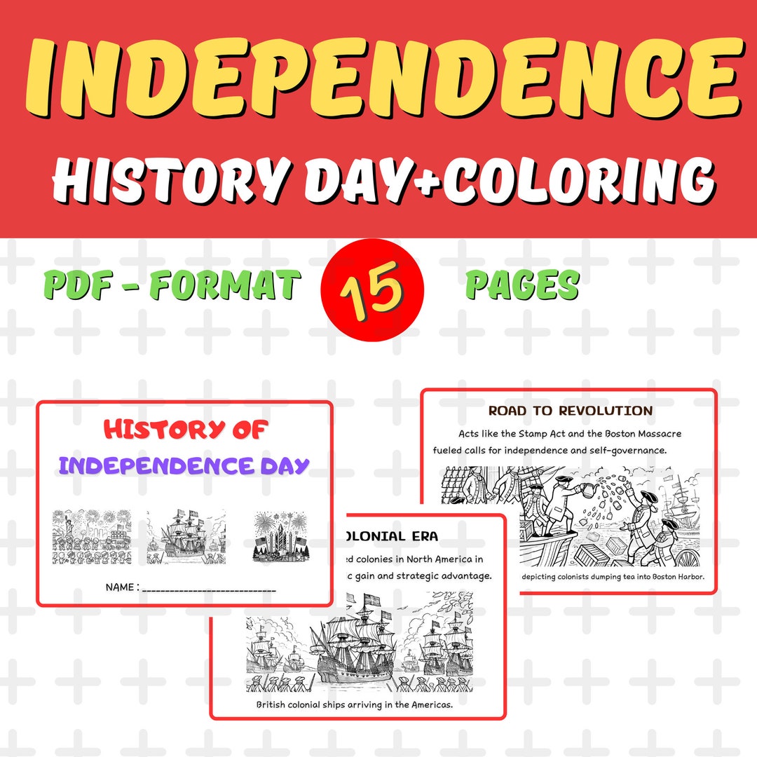 Independence History Day+coloring Pages for Kids | Independence Day ...