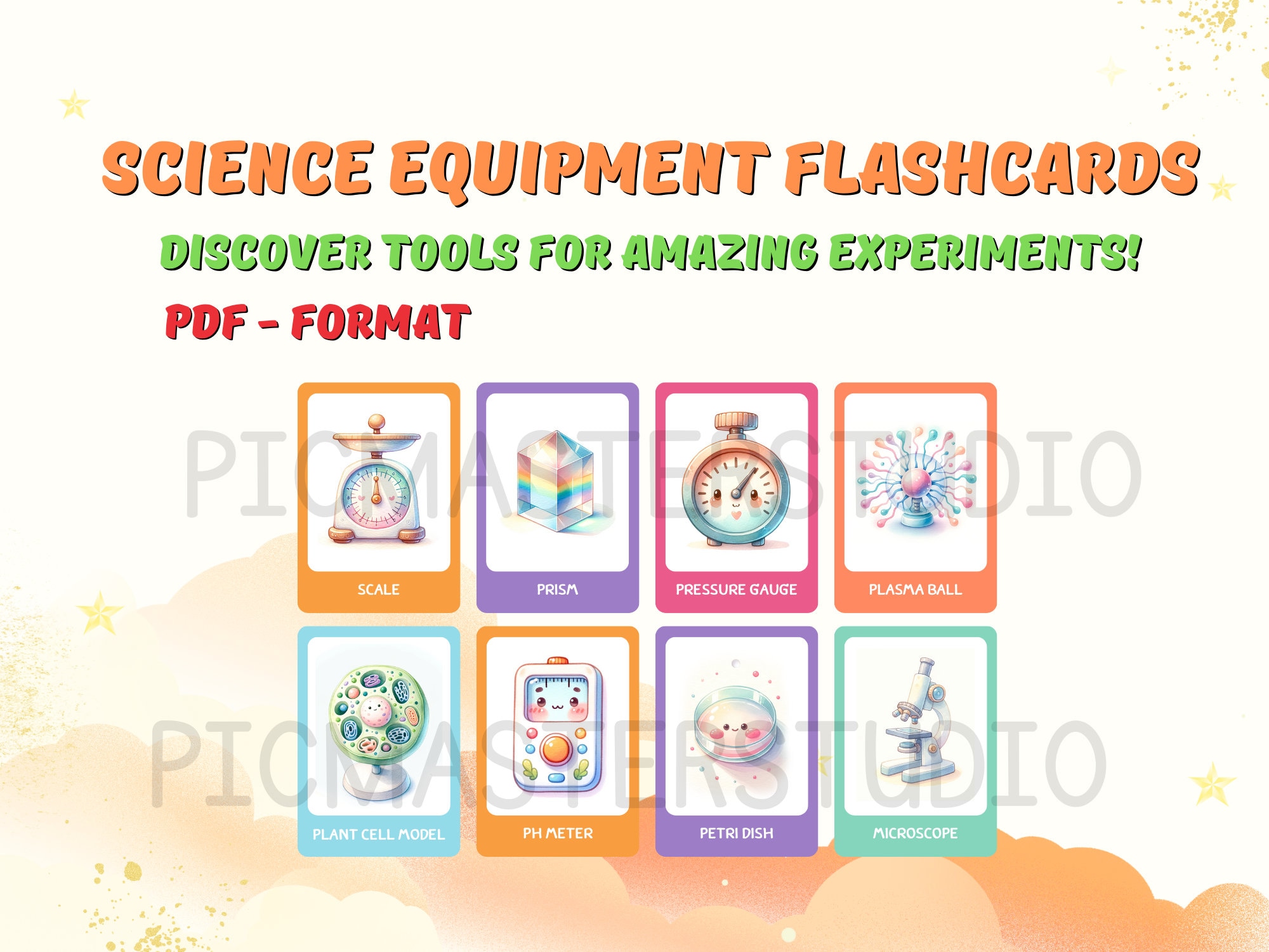 Science Equipment Flashcards for Kids: Discover the Tools of Science ...