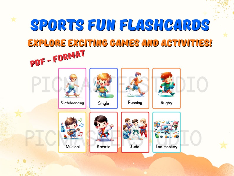 Sports Fun Flashcards for Kids Exciting Way to Learn and Play Discover ...