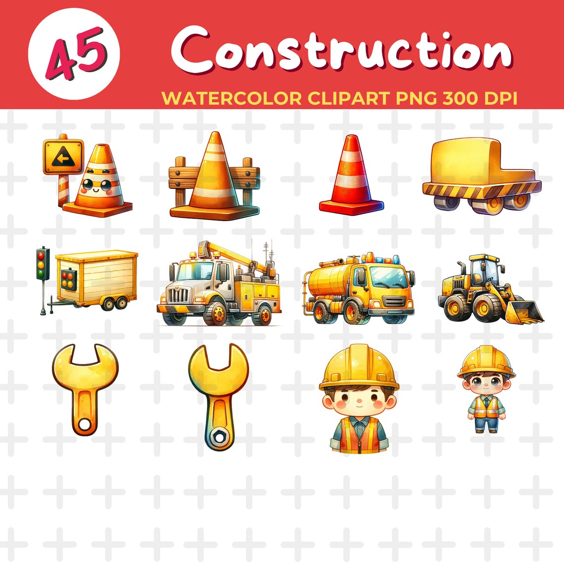 45 Construction Vehicle Clipart Kids Watercolor : Explore Construction ...