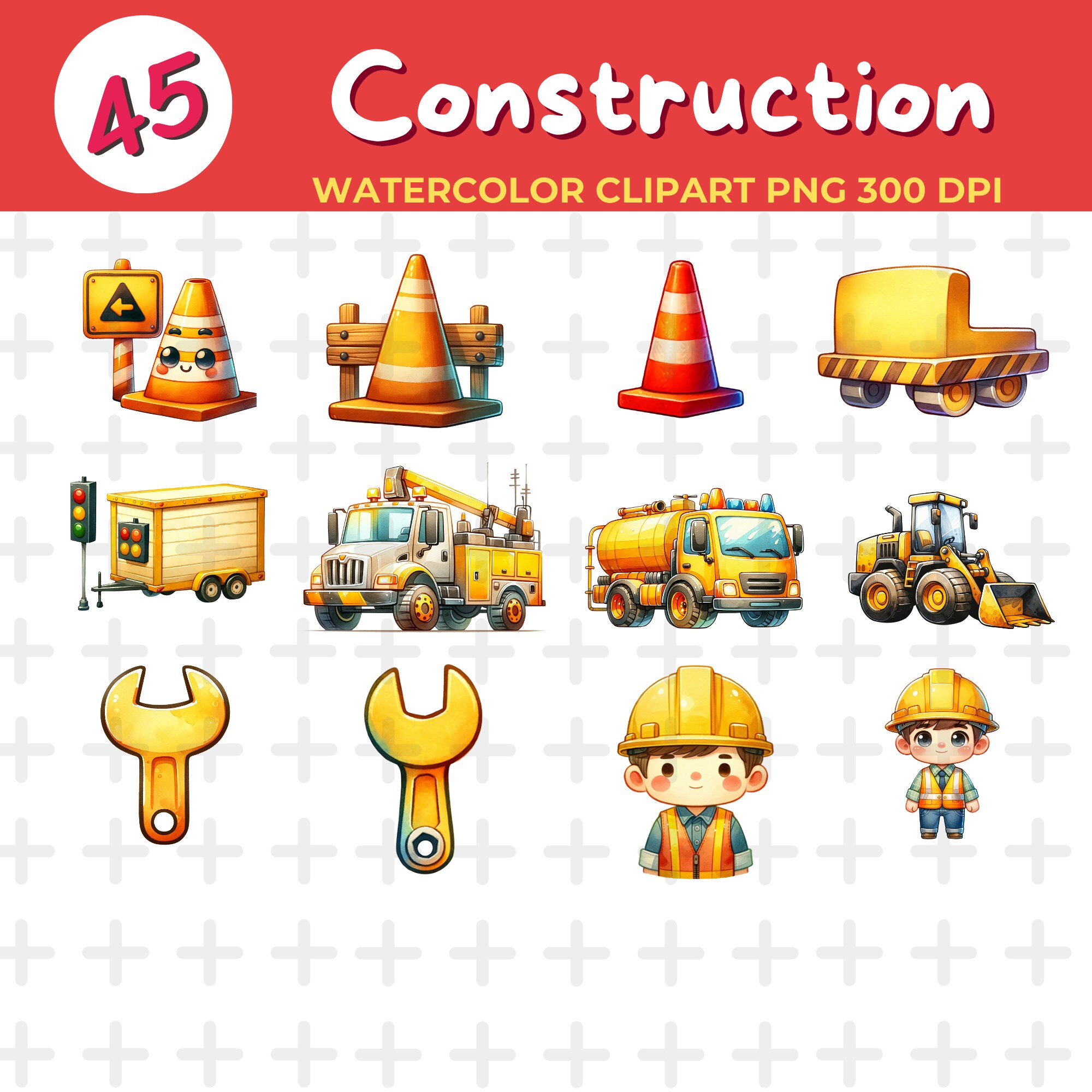 45 Construction Vehicle Clipart Kids Watercolor : Explore Construction ...
