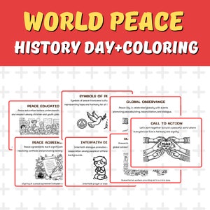 World Peace History Daycoloring Pages for Kids Peace Day Kids Dove ...