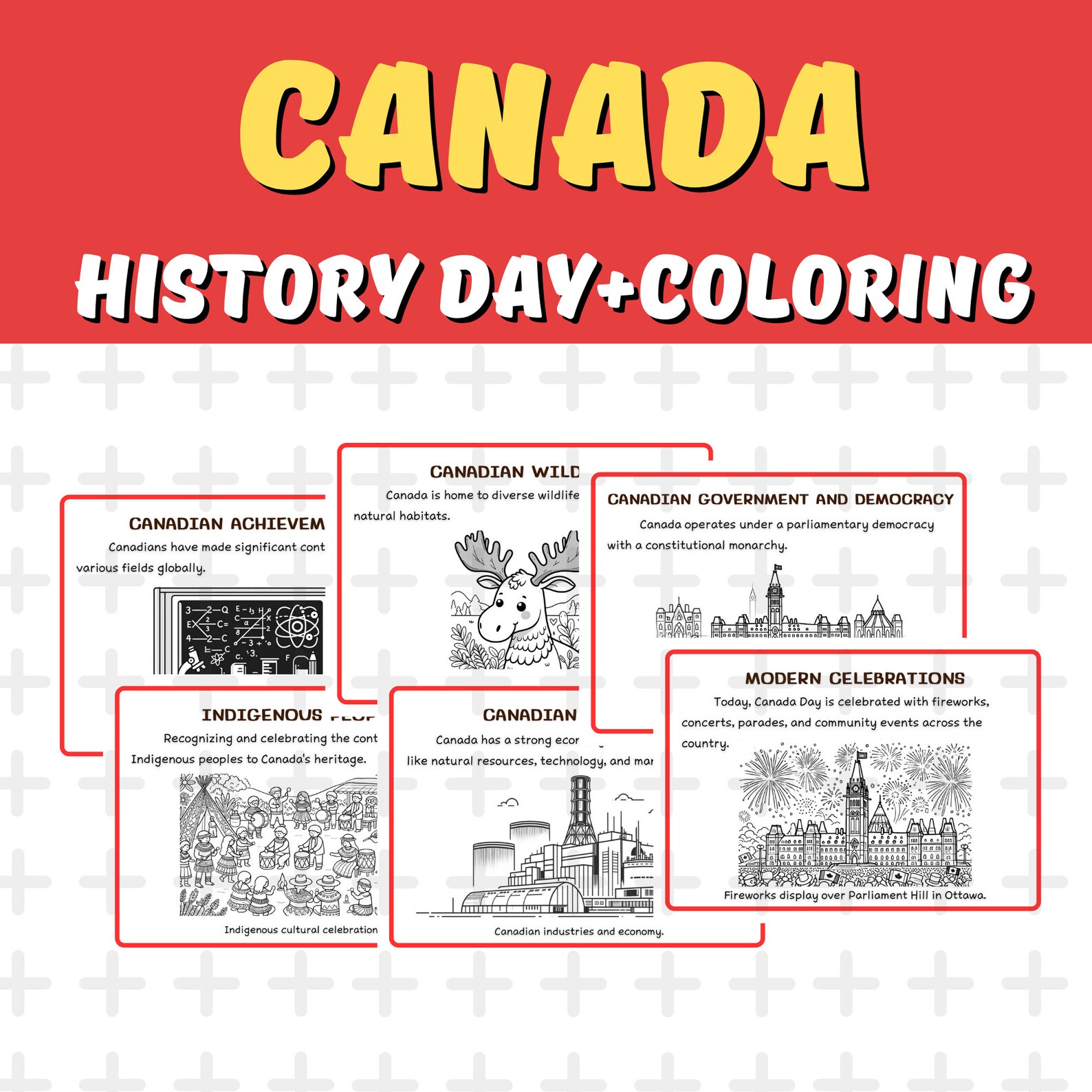 Canada History Day+coloring Pages for Kids | Canada Day Coloring | Kids ...