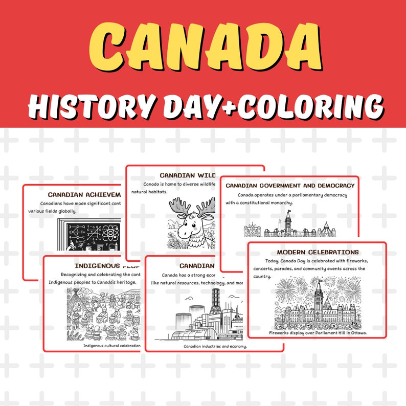 Canada History Day+coloring Pages for Kids | Canada Day Coloring | Kids ...