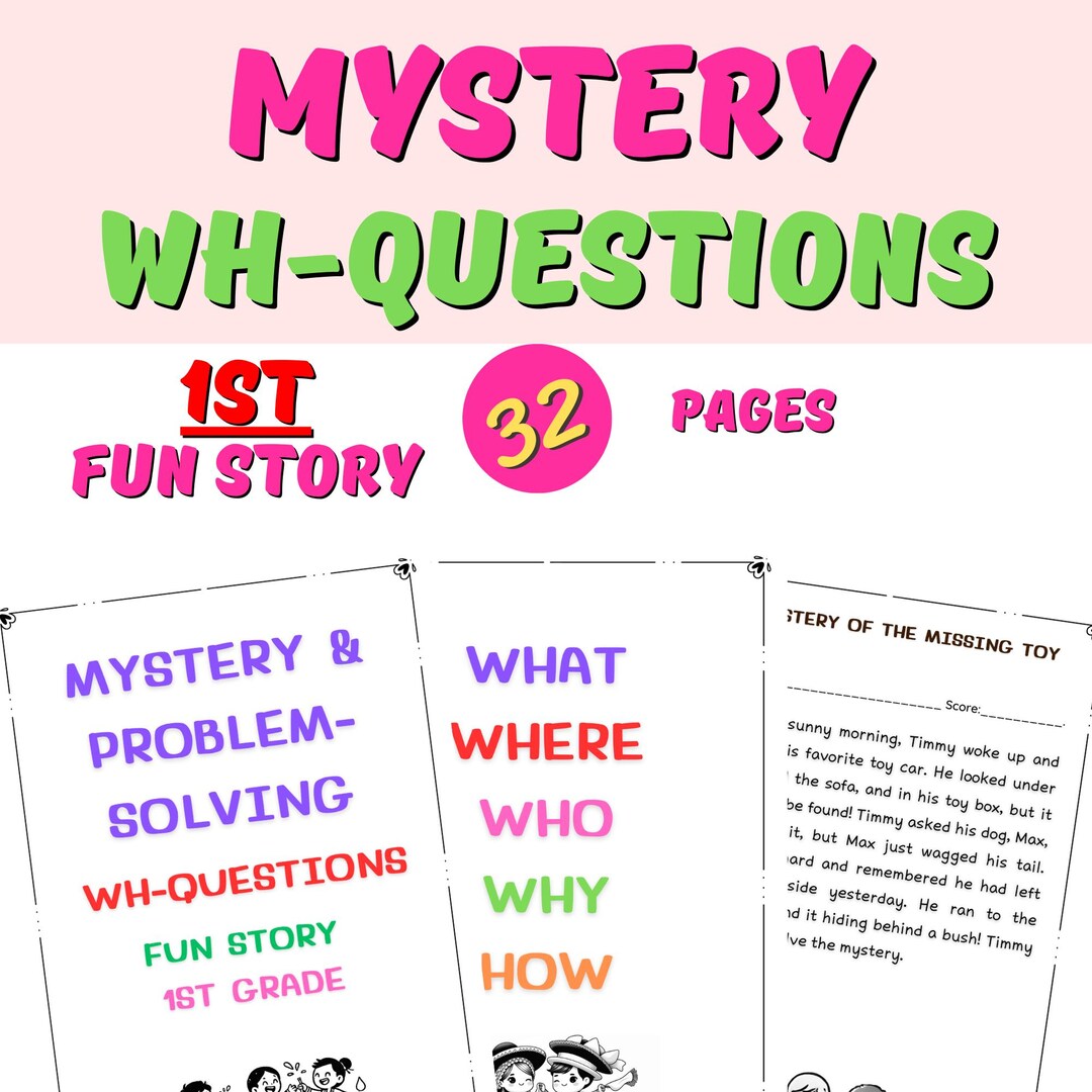 Wh-questions-mystery & Problem-solving Fun Story 1st Grade With ...
