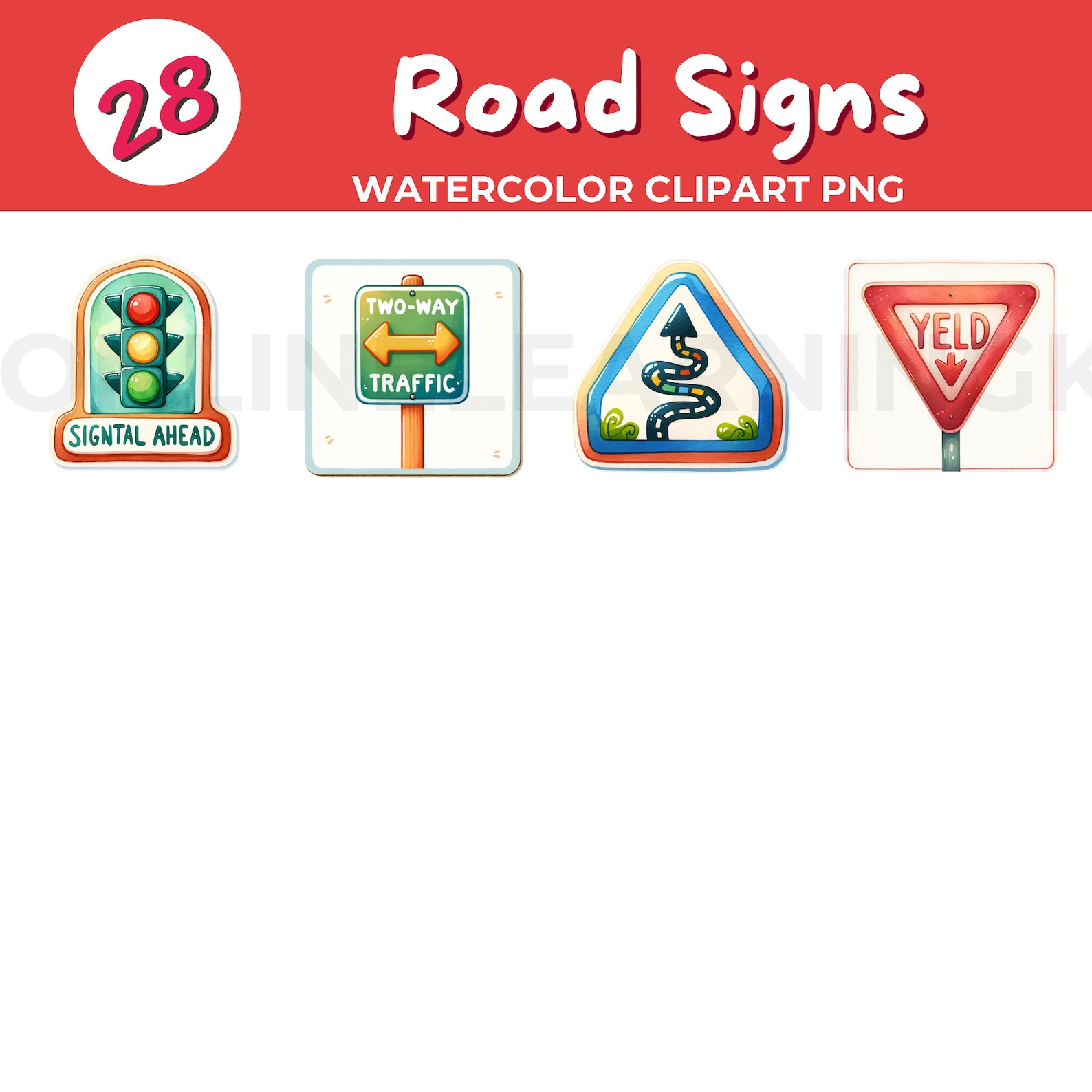 28 Traffic and Road Safety-street Signs Clipart | Kids Road Signs ...