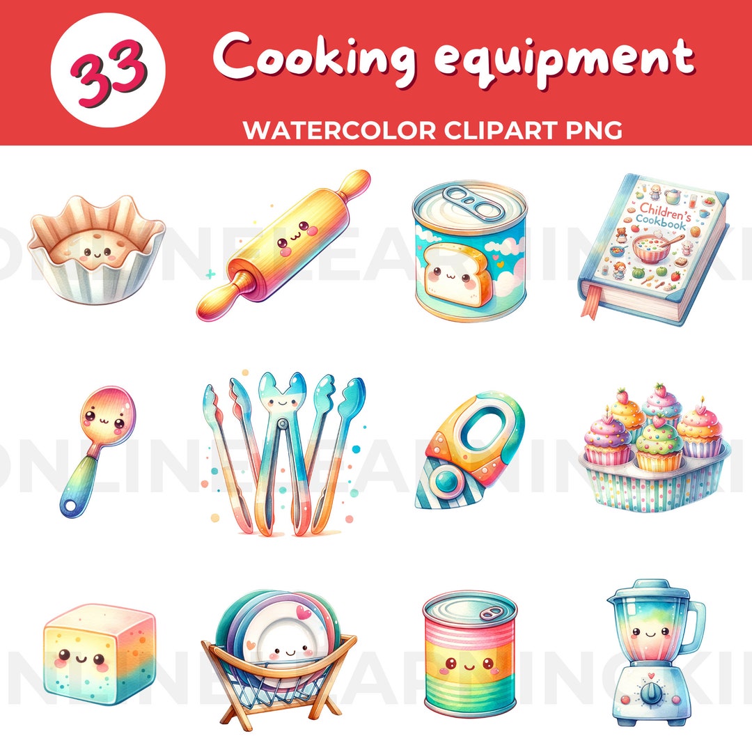 33 Cooking Equipment Clipart Collection | Kids Kitchen Png | Cooking ...