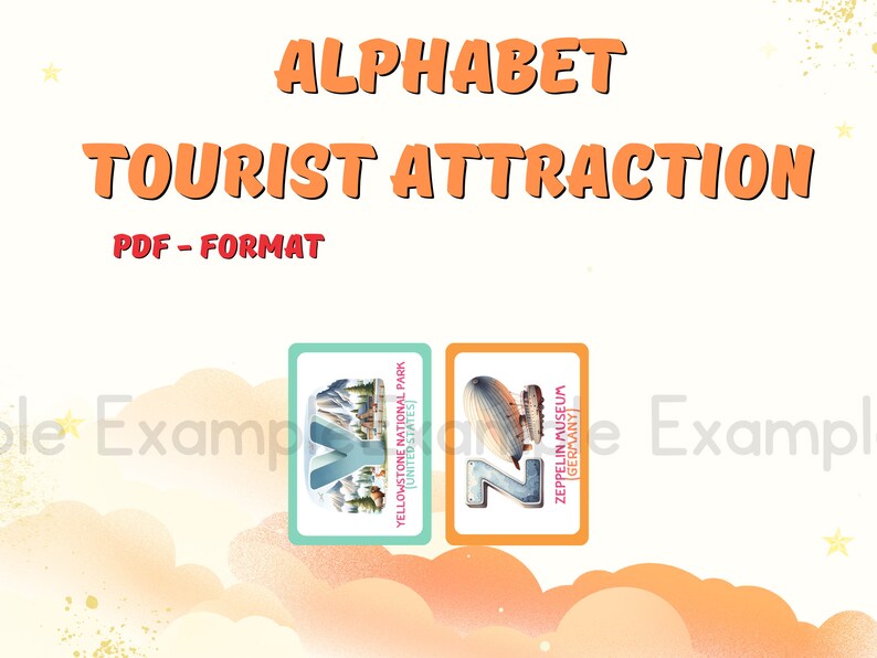 Explore the World: Alphabet Tourist Attraction Flashcards for Kids A ...