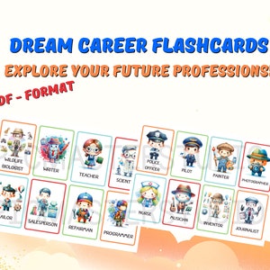 Occupation Flashcards for Kids: Discover Exciting Jobs Fun & - Etsy