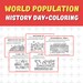 World Population History Day+coloring Pages for Kids | World Population ...