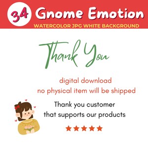 34 Gnome Emotion Watercolor JPG White Background 300 DPI Gnome Art Kids ...
