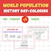 World Population History Day+coloring Pages for Kids | World Population ...
