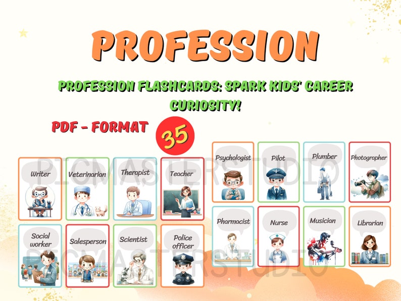 35 Career Exploration Made Fun: Profession Flashcards for Kids ...