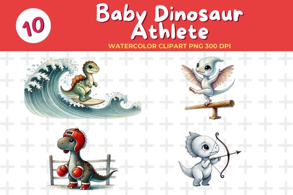 Baby Dinosaur Athlete PNG Collection Sports Dino Clipart Kids Athlete ...
