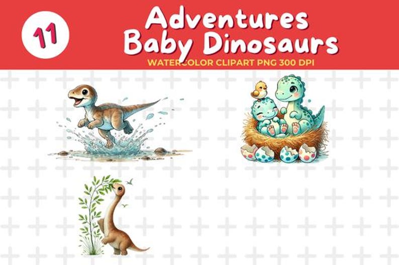 Adventurous Baby Dinosaurs PNG Collection | Baby Dino Png Kids | Cute ...