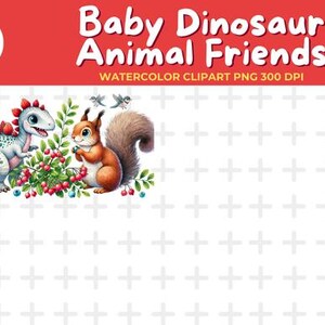 Baby Dinosaur and Friends PNG Collection - Etsy