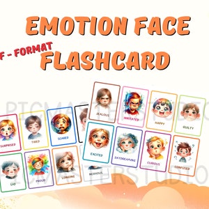 Emotion Face Flashcards: Learn to Identify and Express Emotions With ...