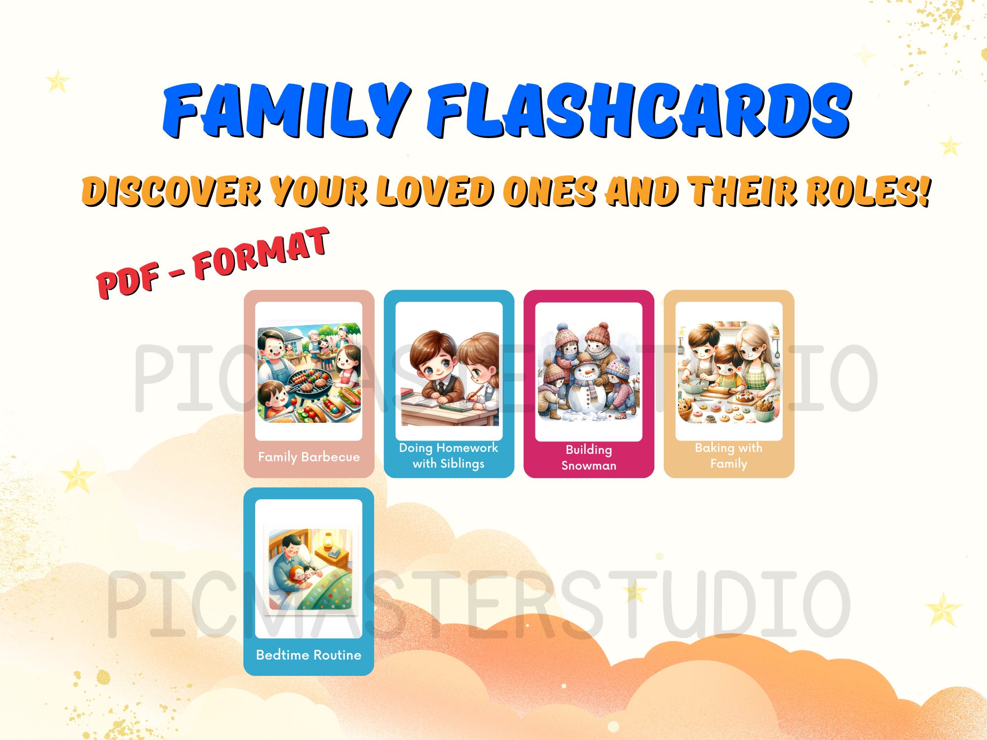 Family-themed Flashcards: Fun & Learning for Kids on Family Bonds ...
