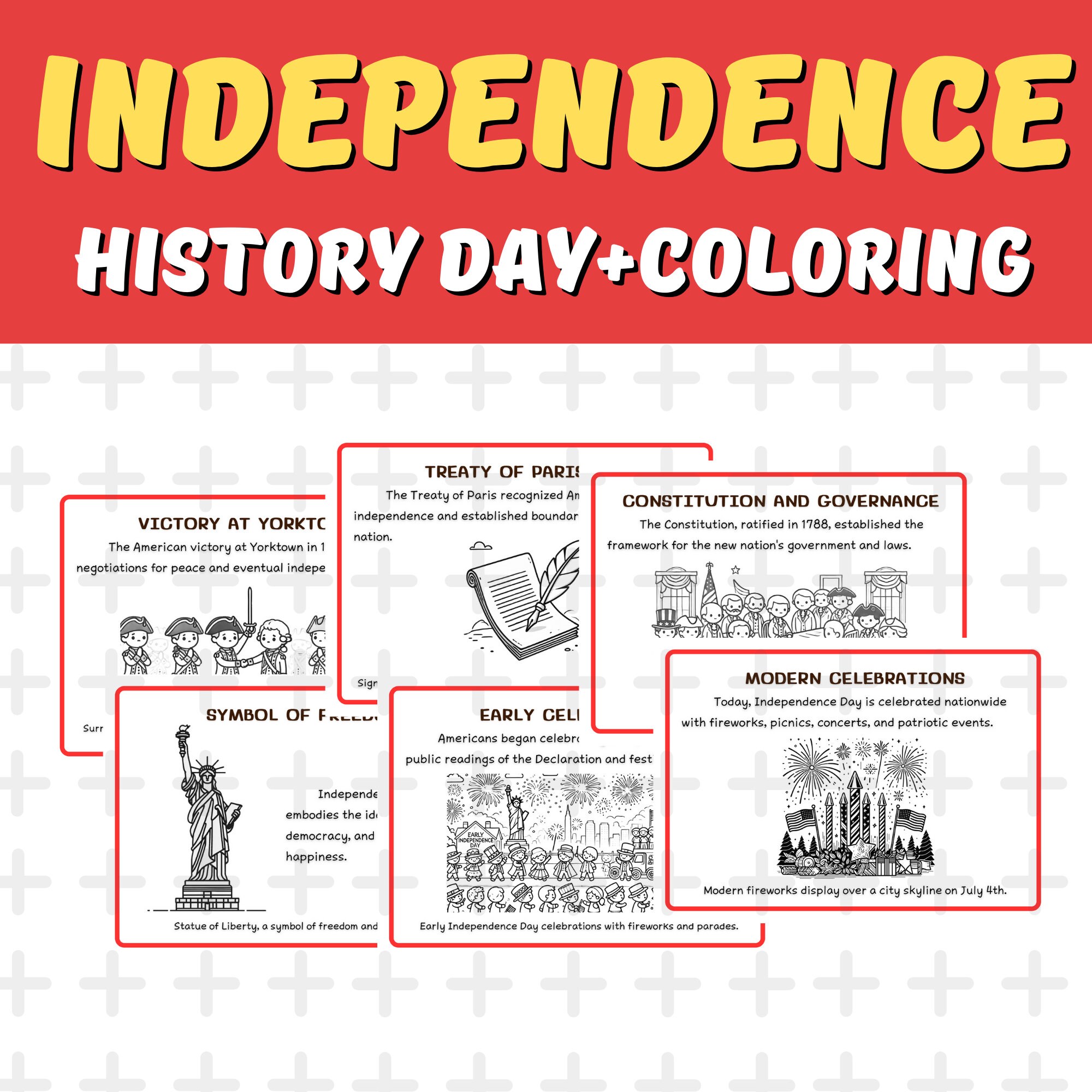 Independence History Day+coloring Pages for Kids | Independence Day ...