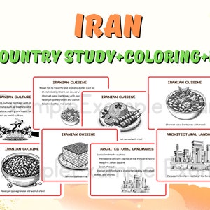 Iran Country Study+coloring+ex Activities - Etsy