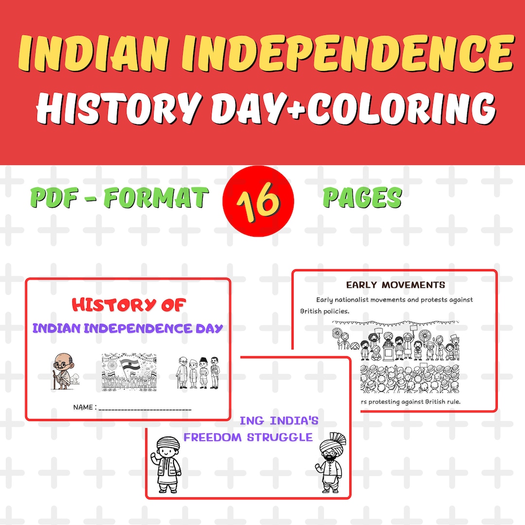 Indian Independence Day+coloring Pages for Kids | Indian Independence ...