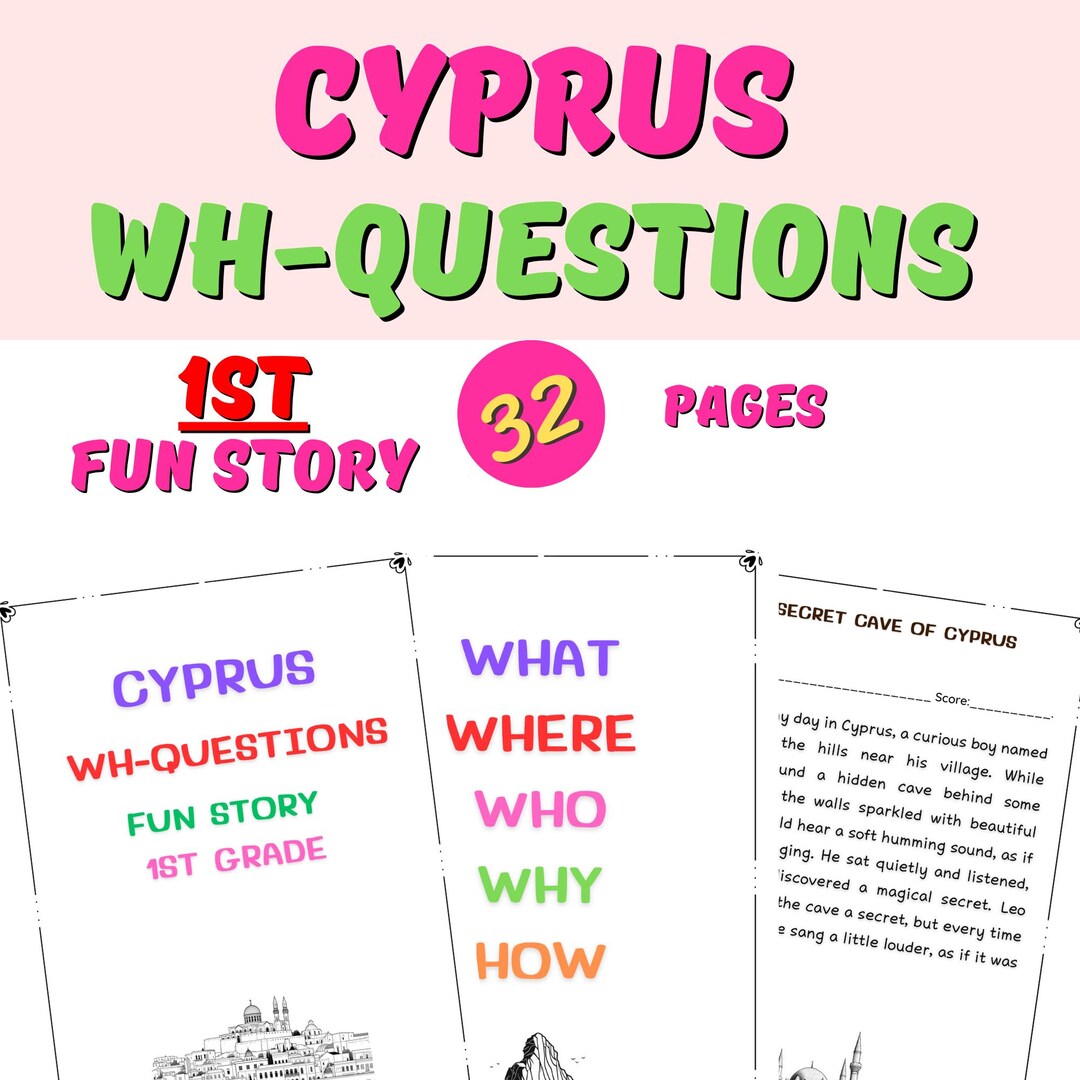 Wh-questions-cyprus Fun Story 1st Grade With Worksheets - Etsy
