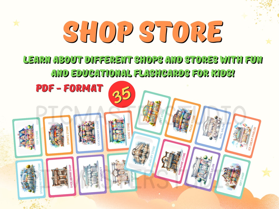 35 Retail Adventures: Shop Flashcards for Kids 35 Fun and Educational ...