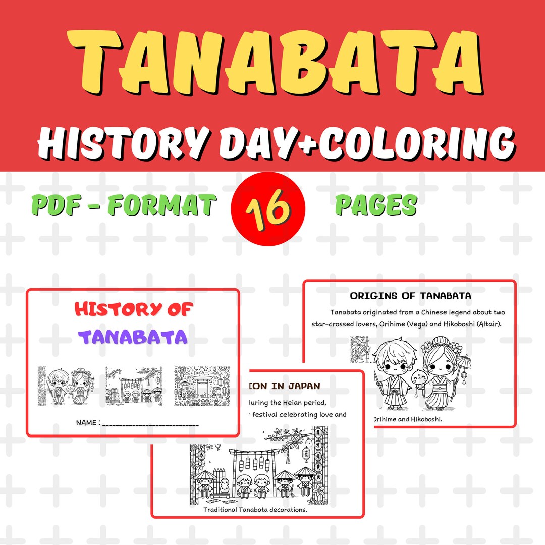 Tanabata History Day+coloring Pages for Kids | Tanabata Coloring | Kids ...