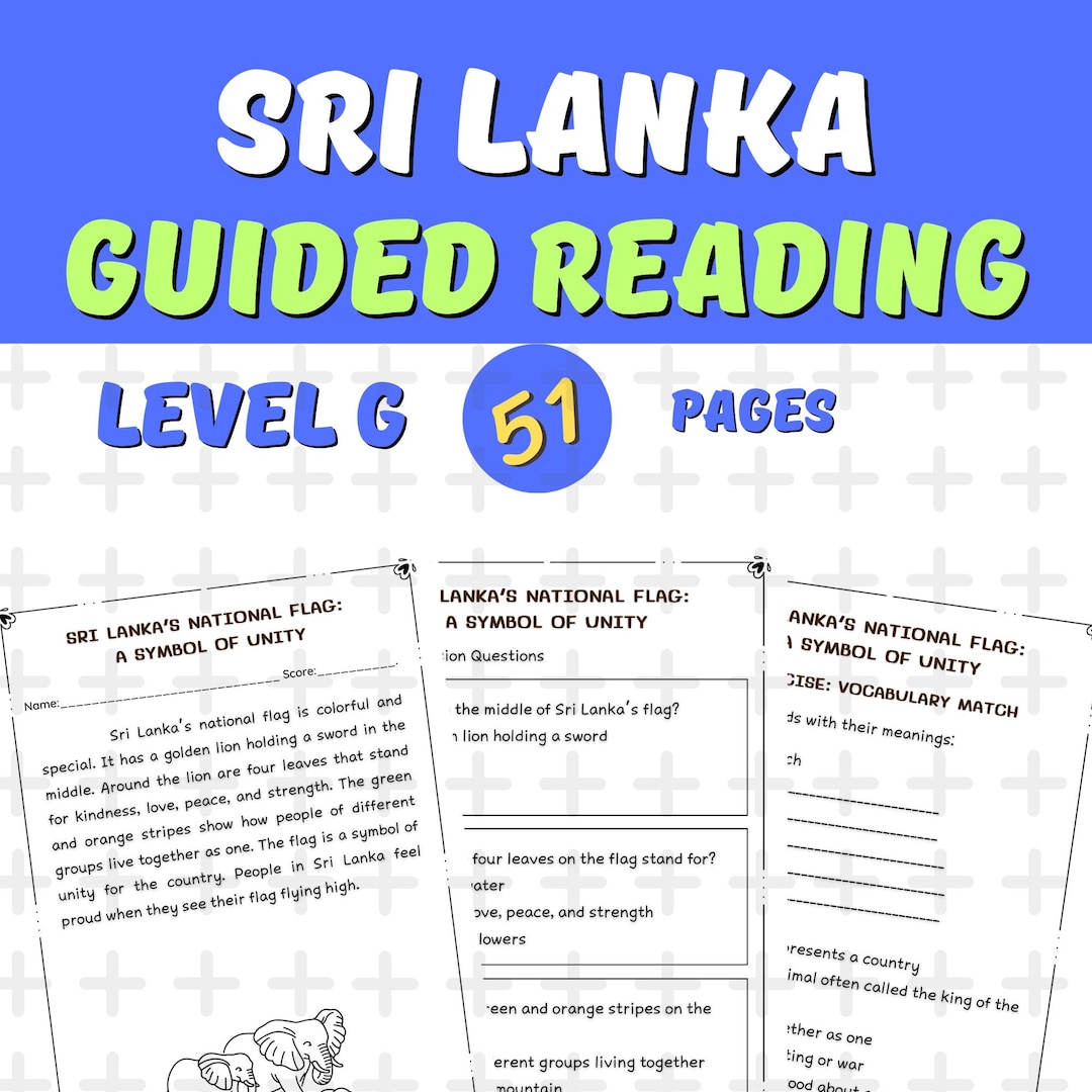 Sri Lanka 1st Grade Guided Reading Passages & Questions Levels G - Etsy
