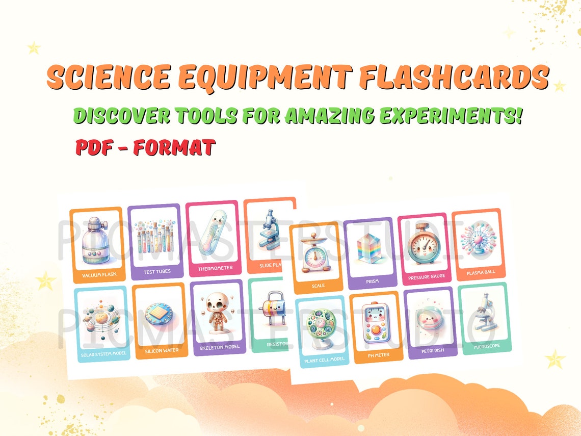 Science Equipment Flashcards for Kids: Discover the Tools of Science ...