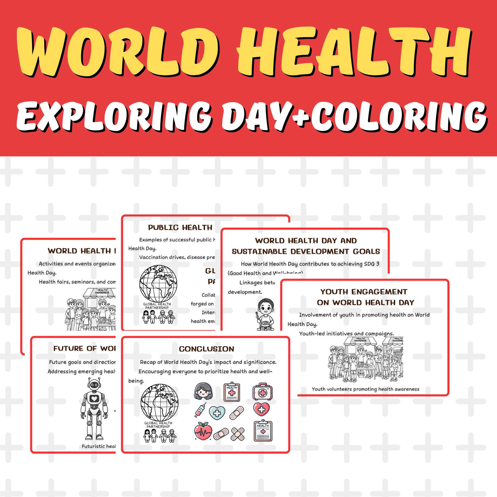 Exploring World Health Day+coloring Pages for Kids - Etsy