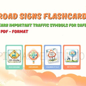 Road Signs Flashcards for Kids: Learn Safety and Signs Fun, Educational ...